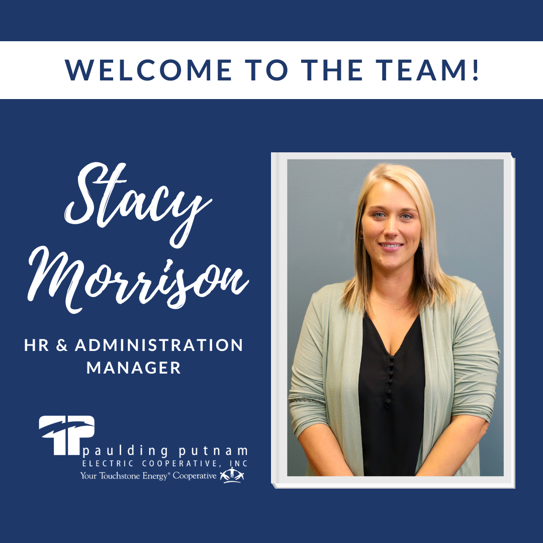Welcome HR & Administration Manager Stacy Morrison | Paulding Putnam Electric & Internet
